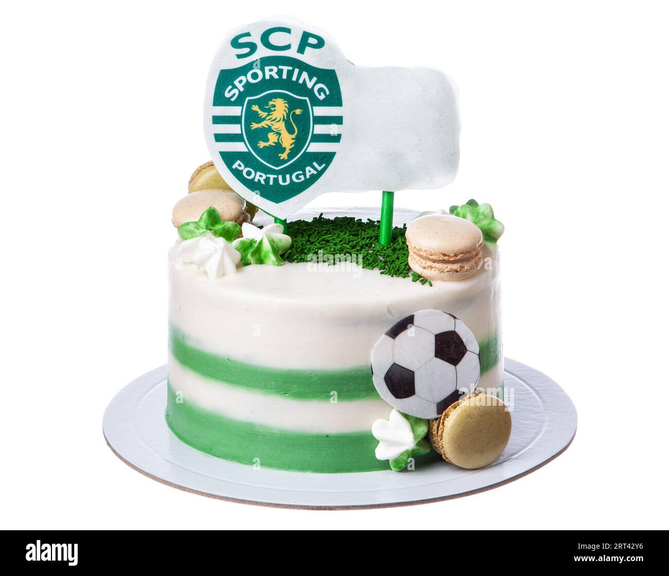 Festive football club themed cake Sporting. Portugal Faro 2022 June 27 ...