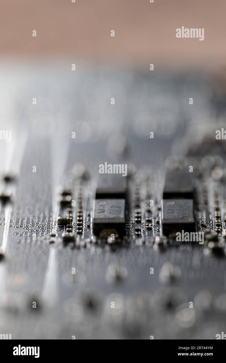 Macro Photograph of a Computer Motherboard Stock Photo - Alamy
