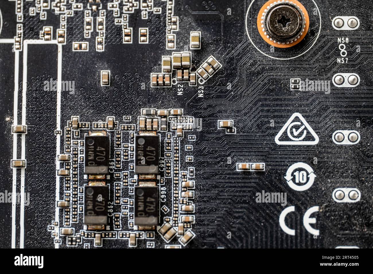 Macro Photograph of a Computer Motherboard Stock Photo - Alamy