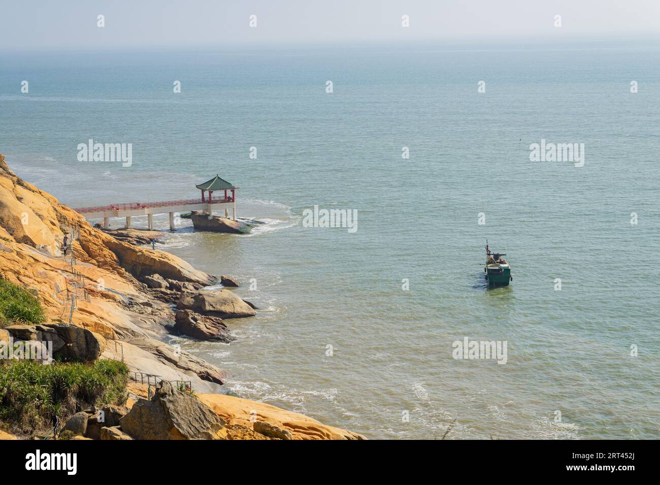 Sunny view of the landscape around Hac Sa Long Chao Kok Coastal Trail ...