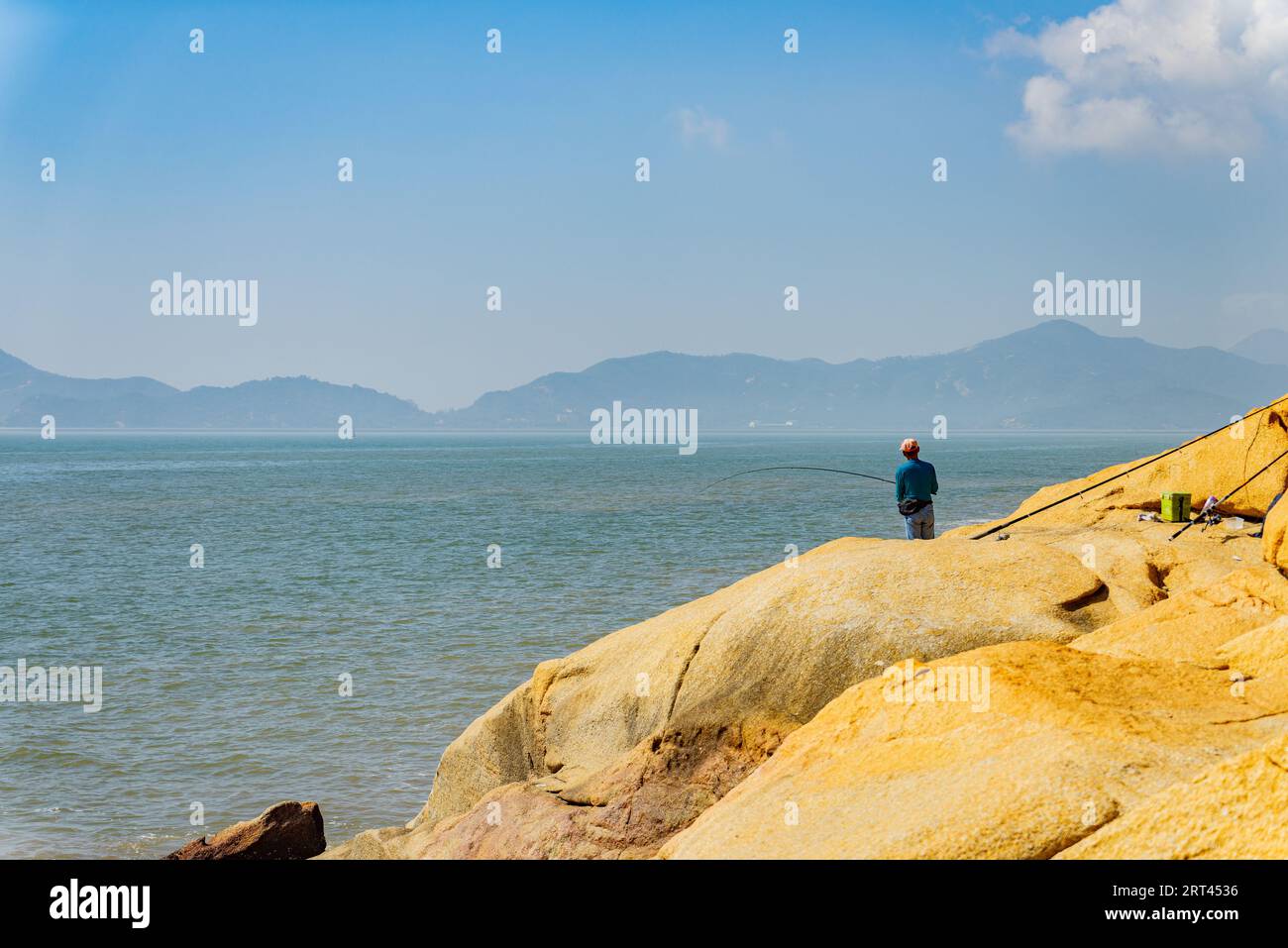 Sunny view of the landscape around Hac Sa Long Chao Kok Coastal Trail ...