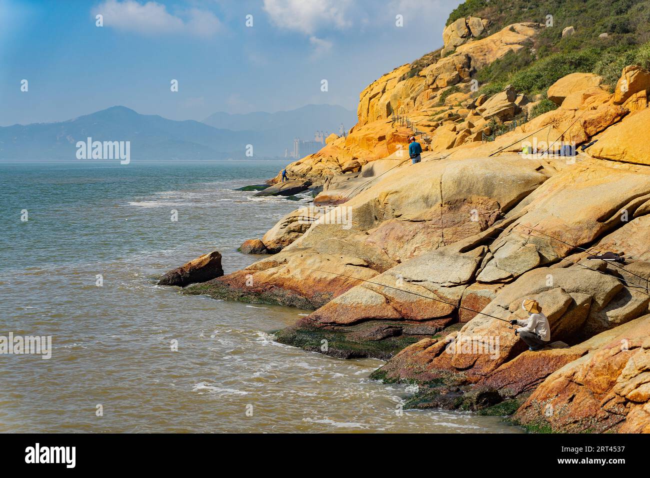Sunny view of the landscape around Hac Sa Long Chao Kok Coastal Trail ...