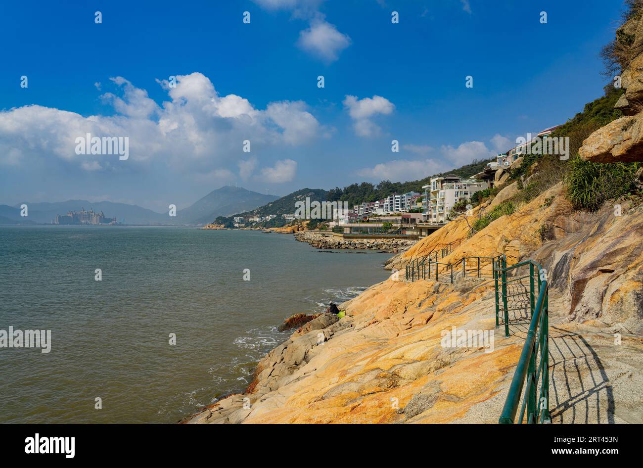 Sunny view of the landscape around Hac Sa Long Chao Kok Coastal Trail ...