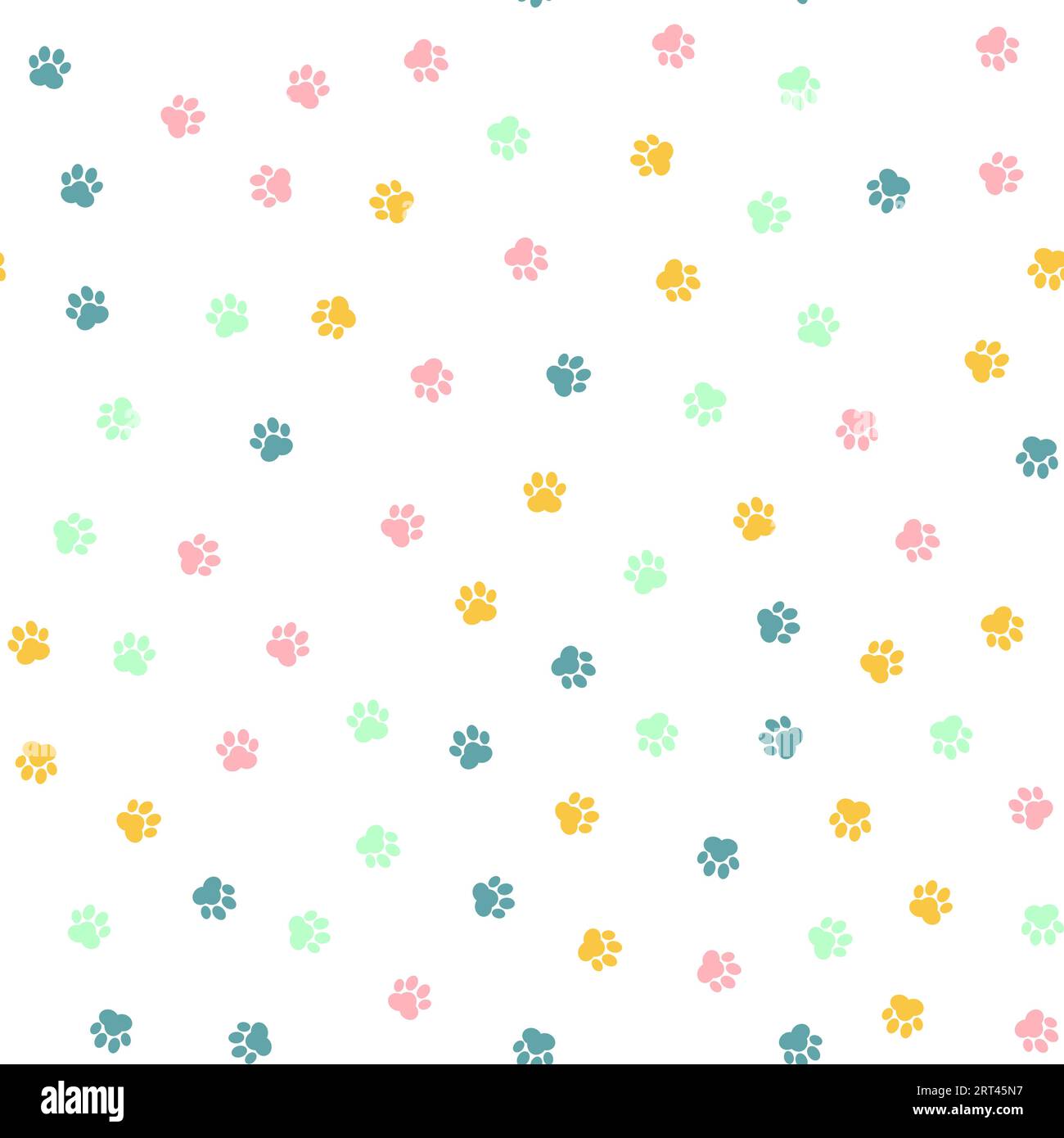 Paw print seamless pattern. Vector illustration Stock Vector Image ...