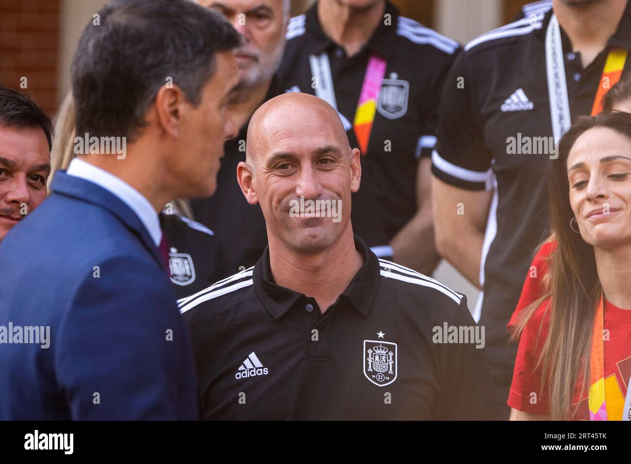 FILE - President of Spain's soccer federation Luis Rubiales, stands ...