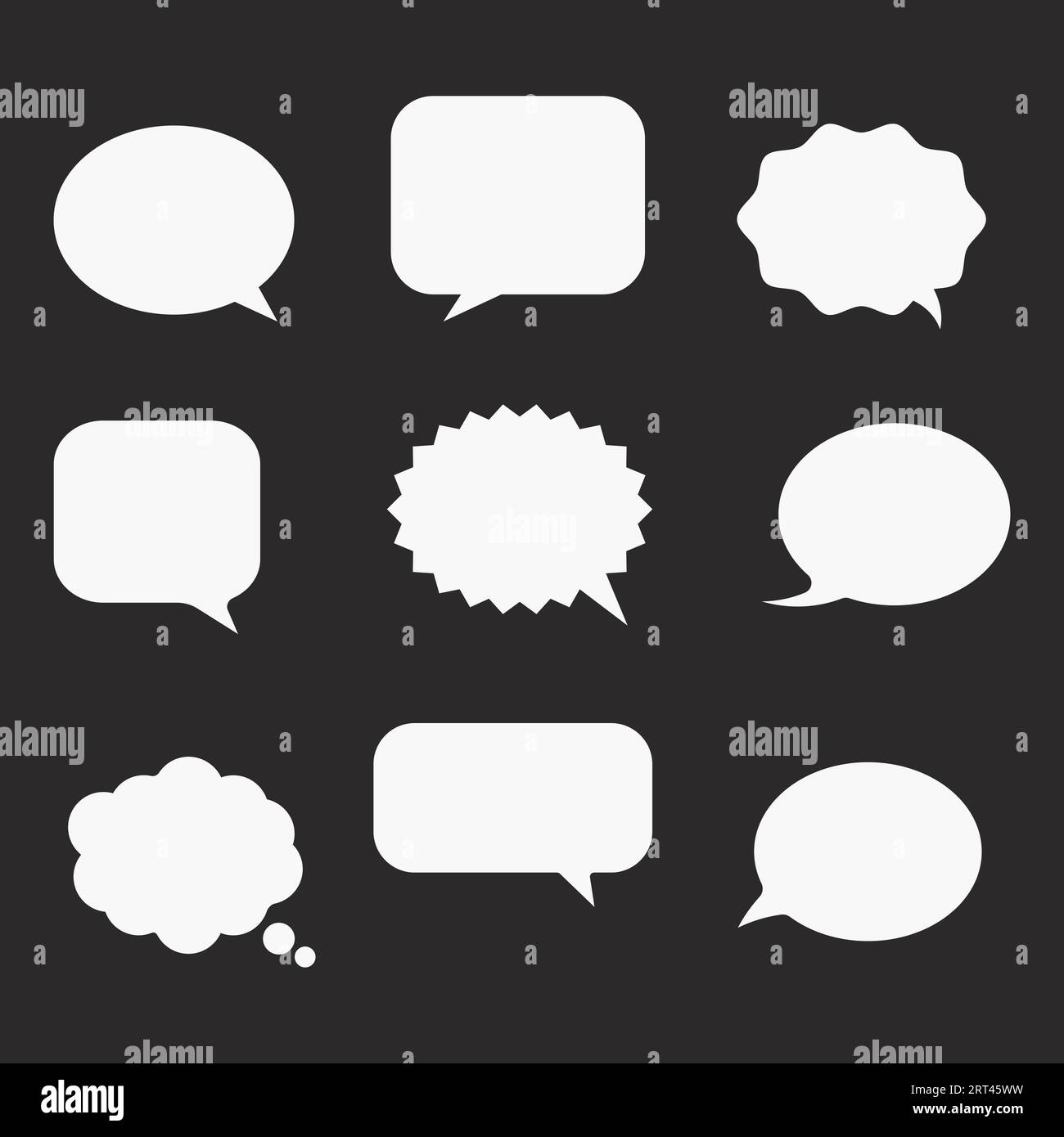Speech bubbles set. Speak bubble text Stock Vector Image & Art - Alamy