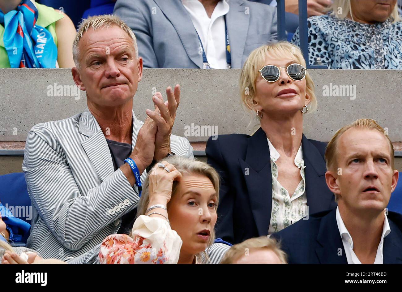 Flushing Meadow, United States. 10th Sep, 2023. Sting and his wife ...