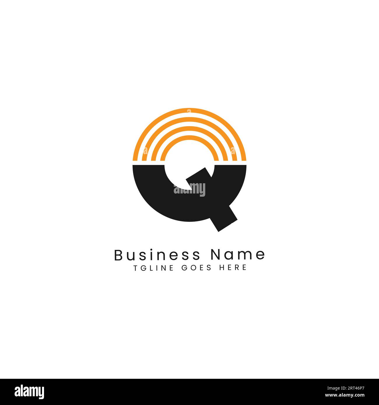 Q Letter Stock Illustration with Geometric Lines Vector Logo. Alphabet ...