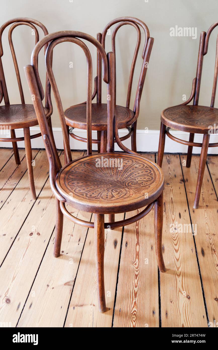 Antique Thonet style bentwood chairs - such as this chair made by ...