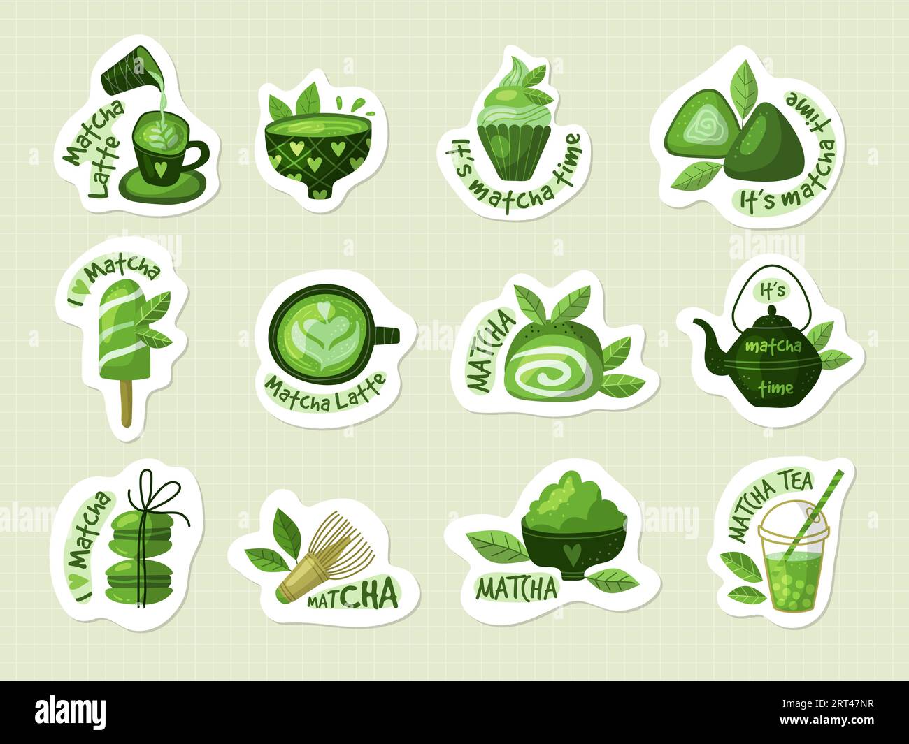Matcha logo design hi-res stock photography and images - Alamy