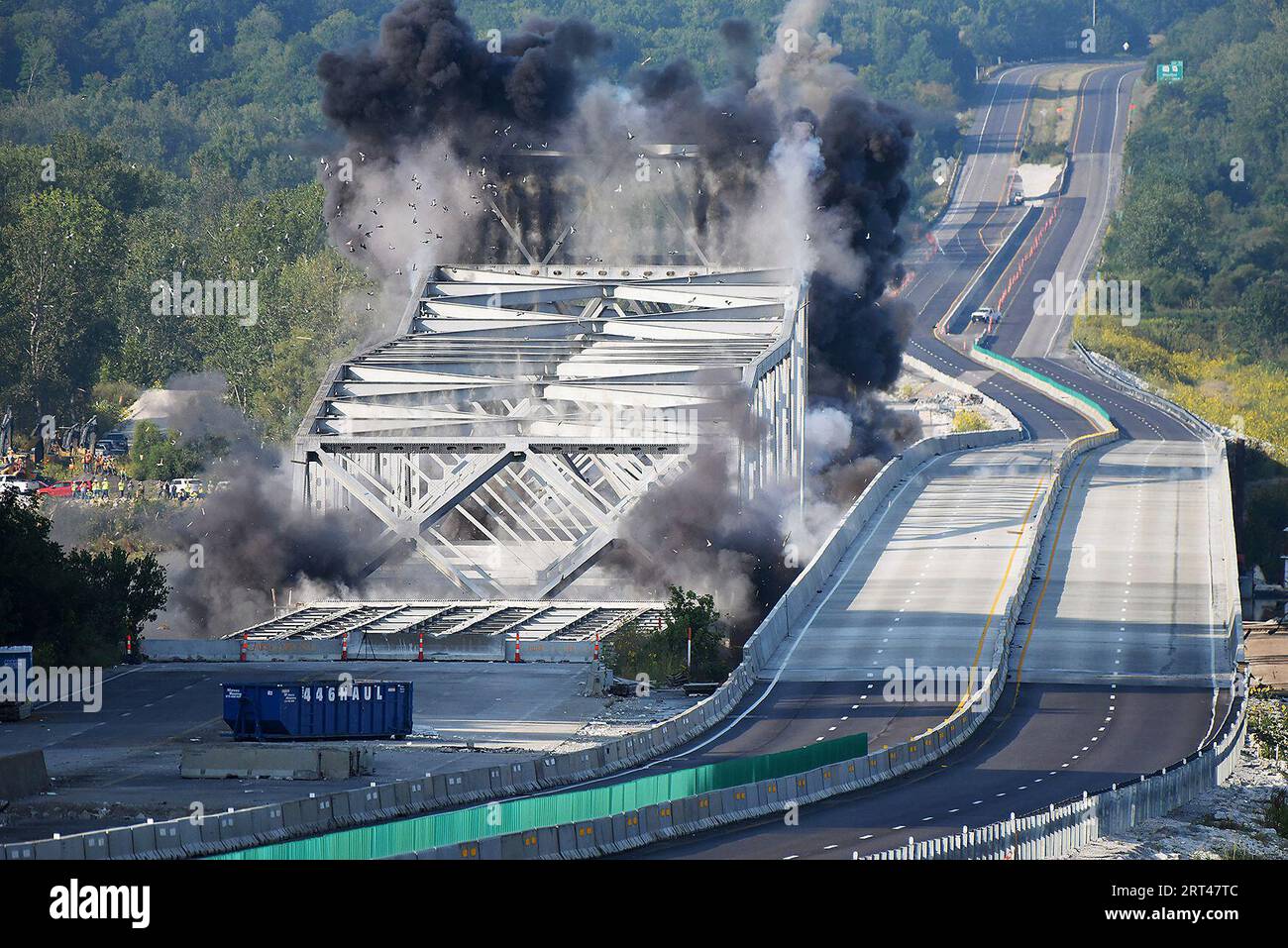 The Rocheport Bridge over Interstate 70 is demolished, Sunday, Sept. 10 ...