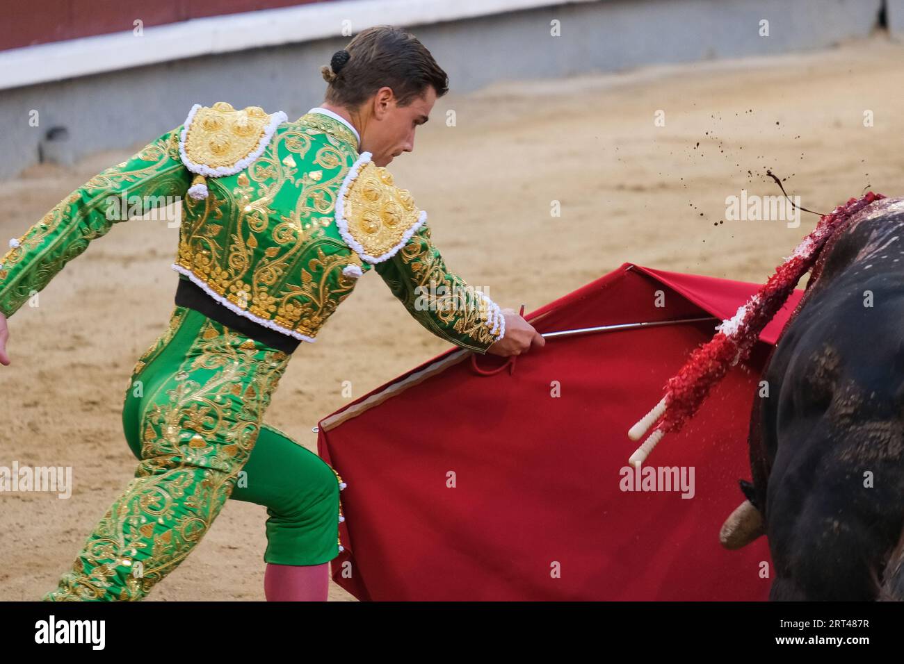 the bullfighter Luis Gerpe during the bullfight of Corrida de Toros in ...