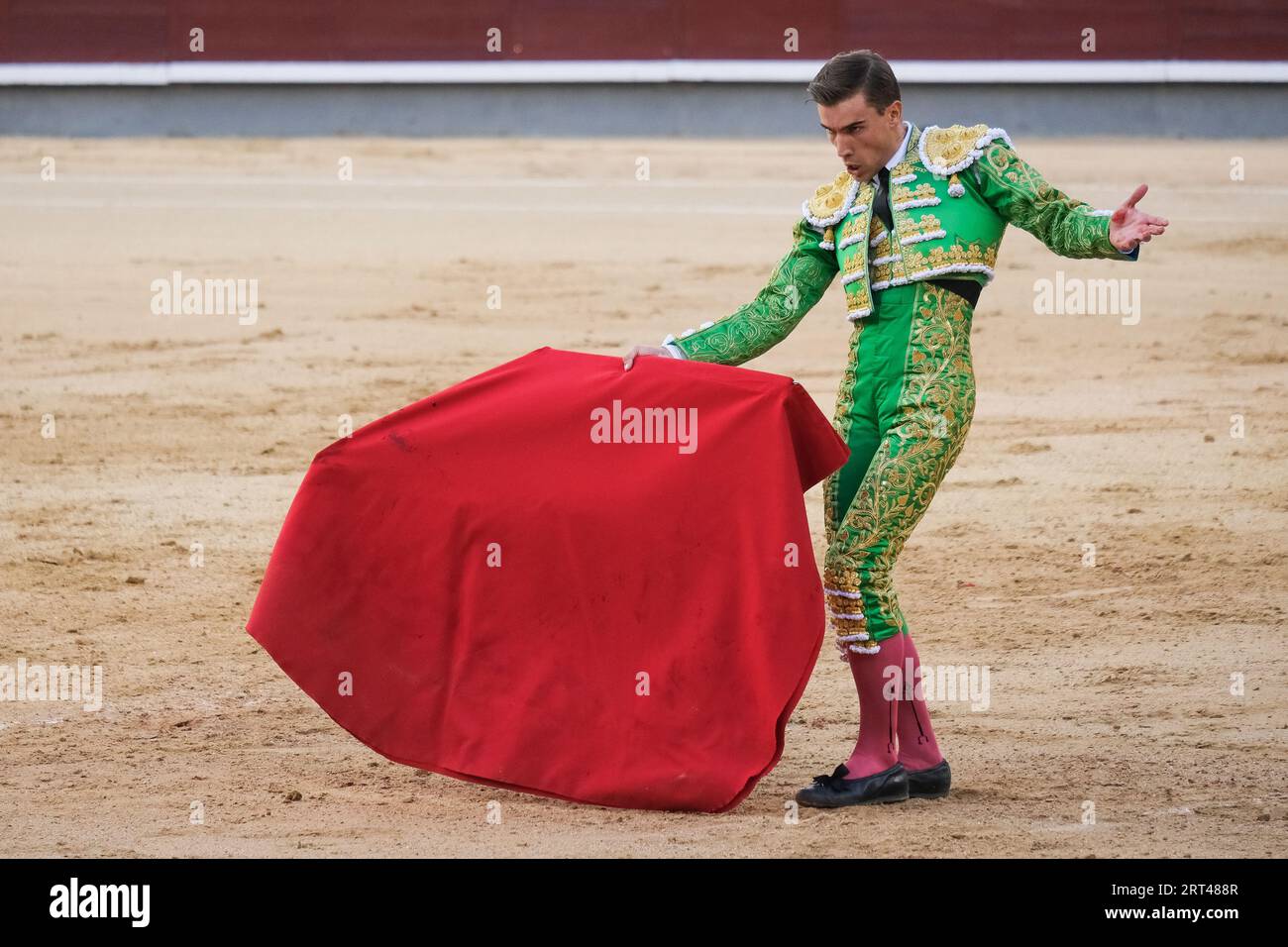 the bullfighter Luis Gerpe during the bullfight of Corrida de Toros in ...