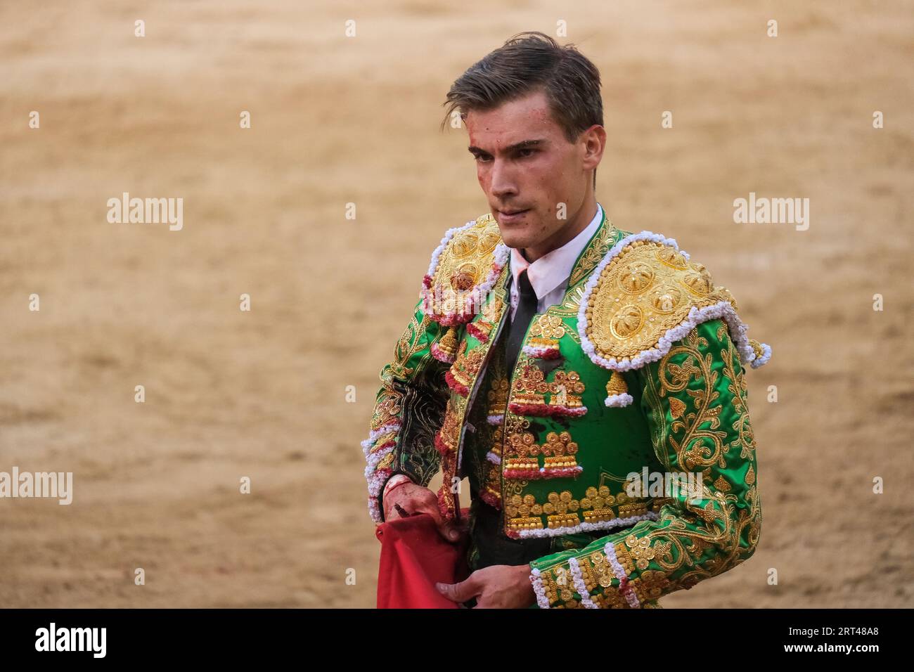 the bullfighter Luis Gerpe during the bullfight of Corrida de Toros in ...