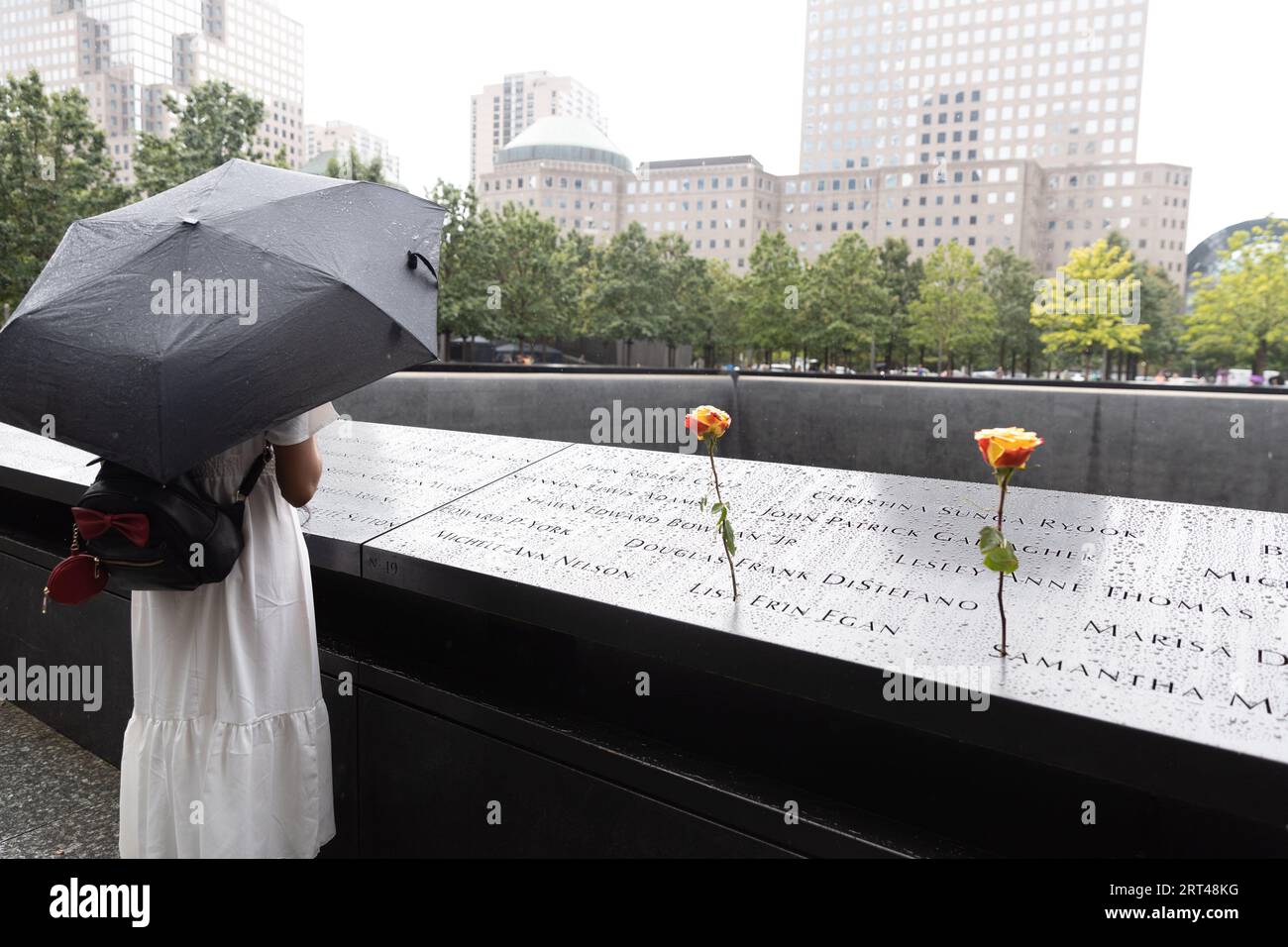 Public, Flags and flowers are seen at the Pool site where the WTC ...