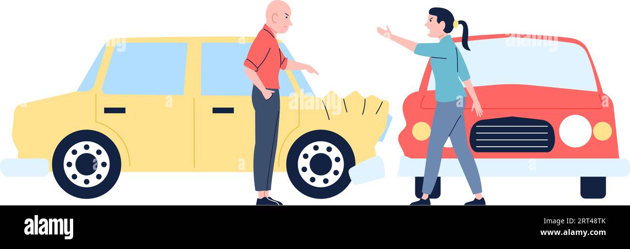 Cartoon car crash hi-res stock photography and images - Alamy