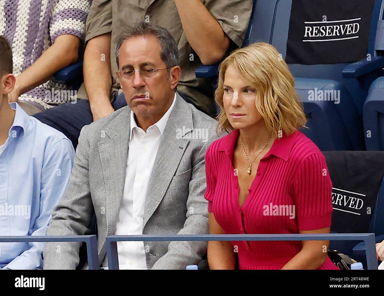 Flushing Meadow, United States. 10th Sep, 2023. Jerry Seinfeld watches ...