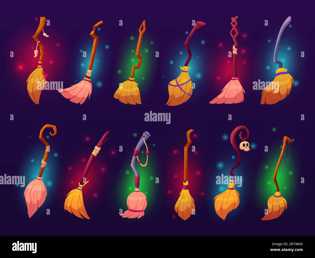 Broomstick cartoon hi-res stock photography and images - Alamy