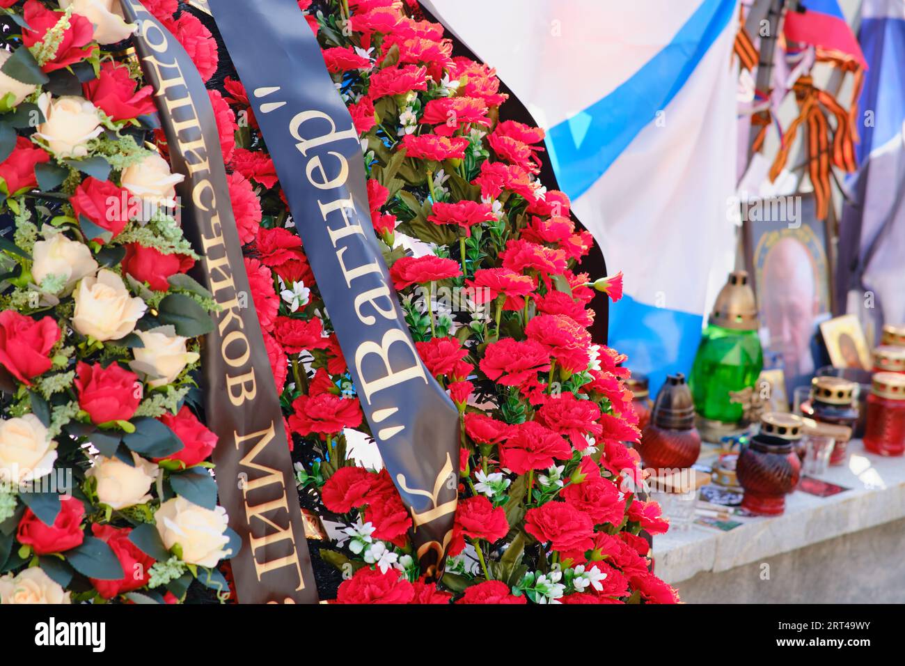 Spontaneous national memorial for the fallen soldiers of the Wagner ...