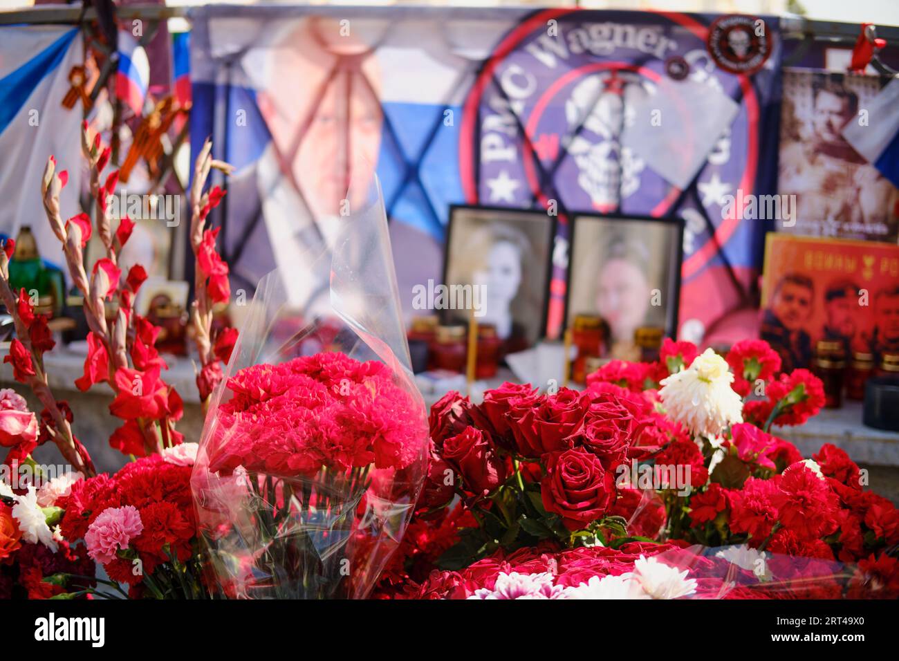 Spontaneous national memorial for the fallen soldiers of the Wagner ...