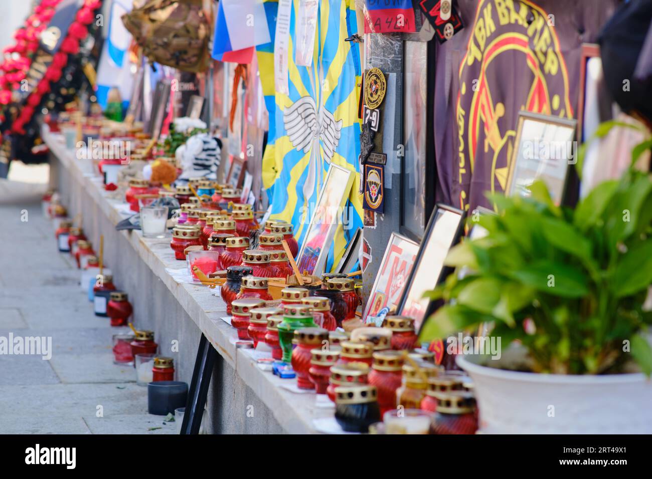 Spontaneous national memorial for the fallen soldiers of the Wagner ...