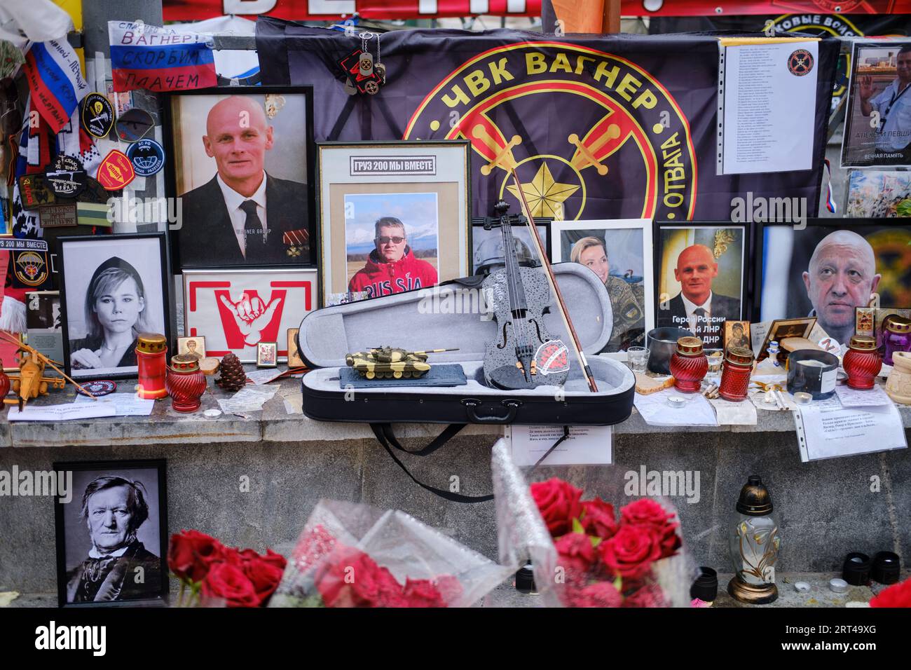 Spontaneous national memorial for the fallen soldiers of the Wagner ...