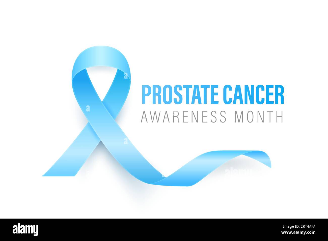 Prostate Cancer Banner, Card, Placard with Vector 3d Realistic Blue ...
