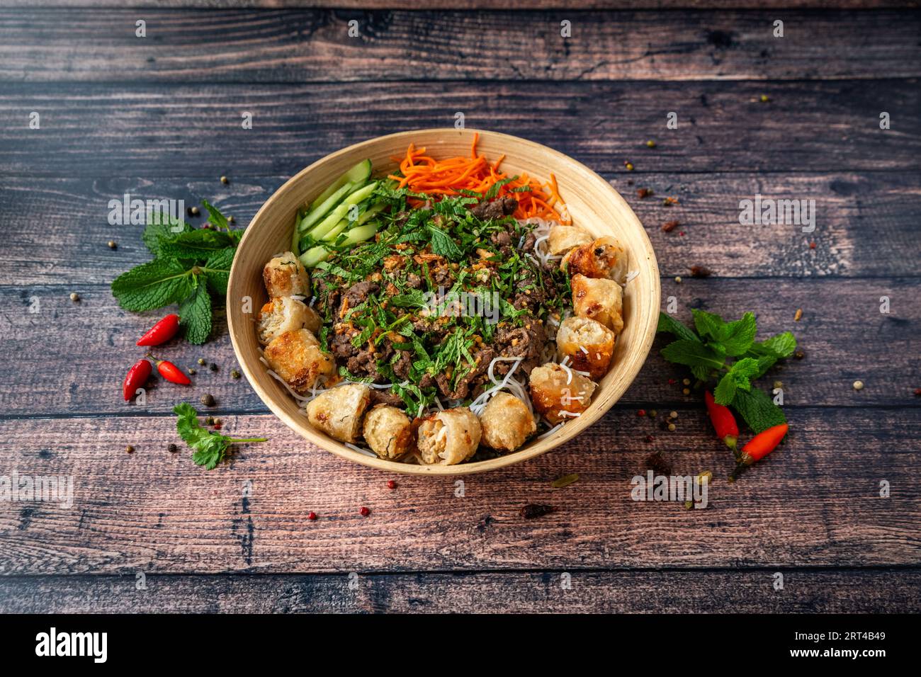 Asian and traditional food named Bobun Stock Photo - Alamy