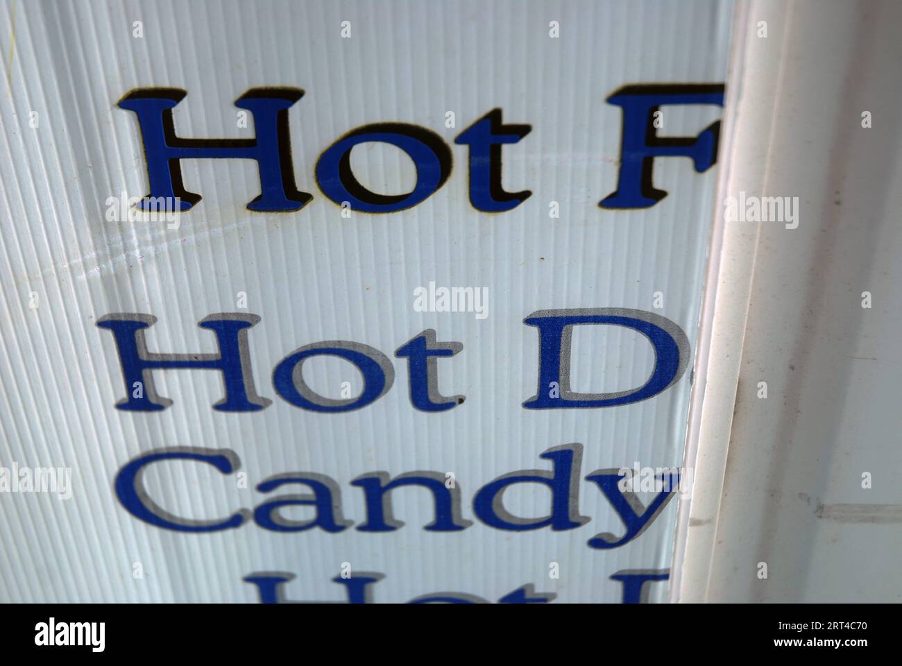 Hot food sign, Shanklin Pier, Isle of Wight, Hampshire, UK Stock Photo ...