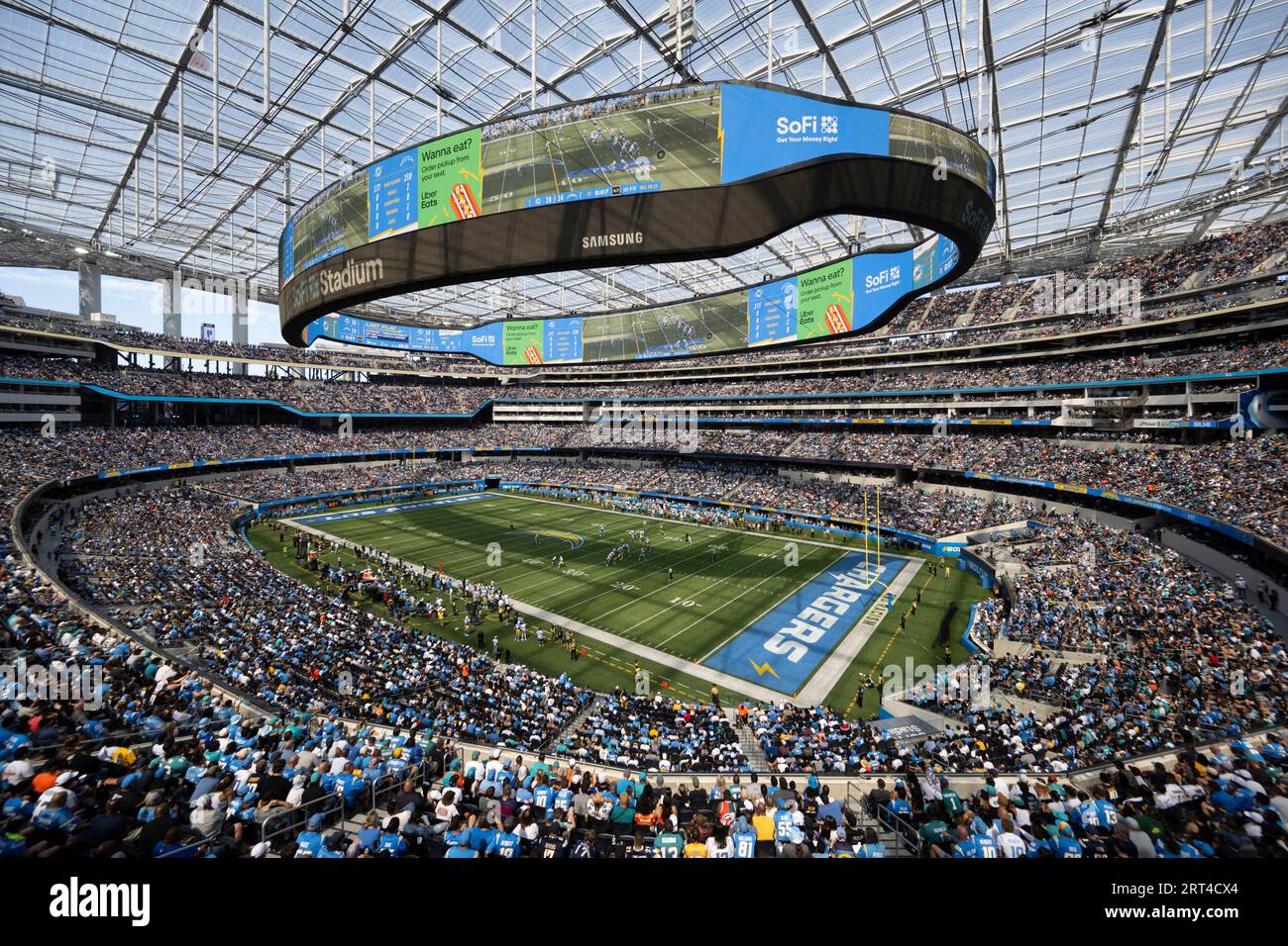 General overall interior view of SoFi Stadium as the Los Angeles ...