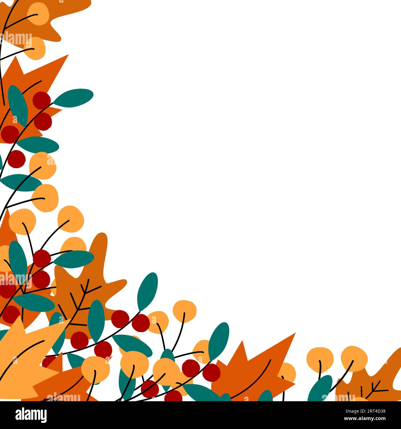 November Clipart Border Autumn Leaves Wreath With Lettering Hello