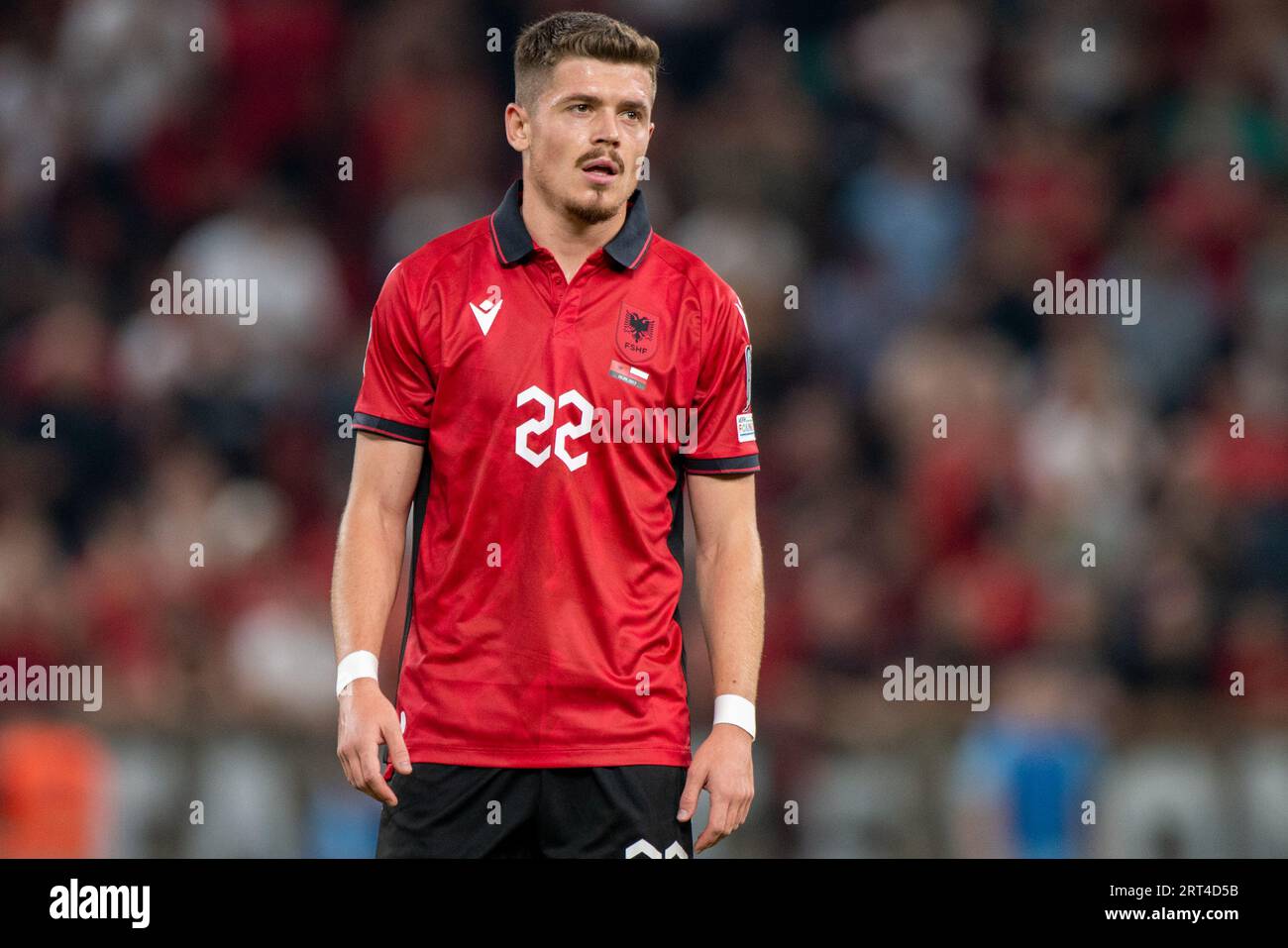 Tirana, Albania. 10th Sep, 2023. Arbnor Muja of Albania during the UEFA ...