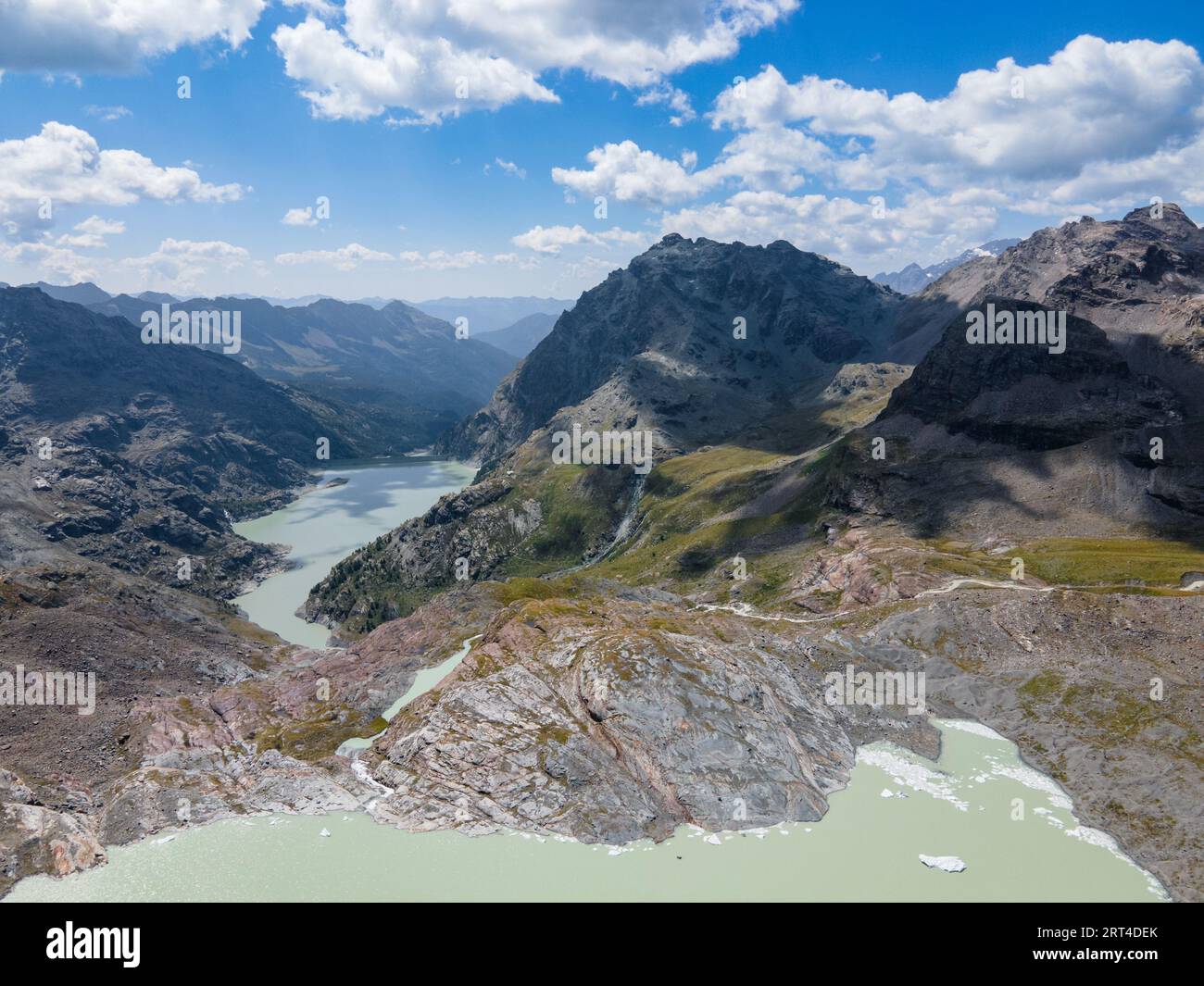 Fellaria Glacier (Valmalenco, Italian Alps). lake with icebergs, Alpe ...