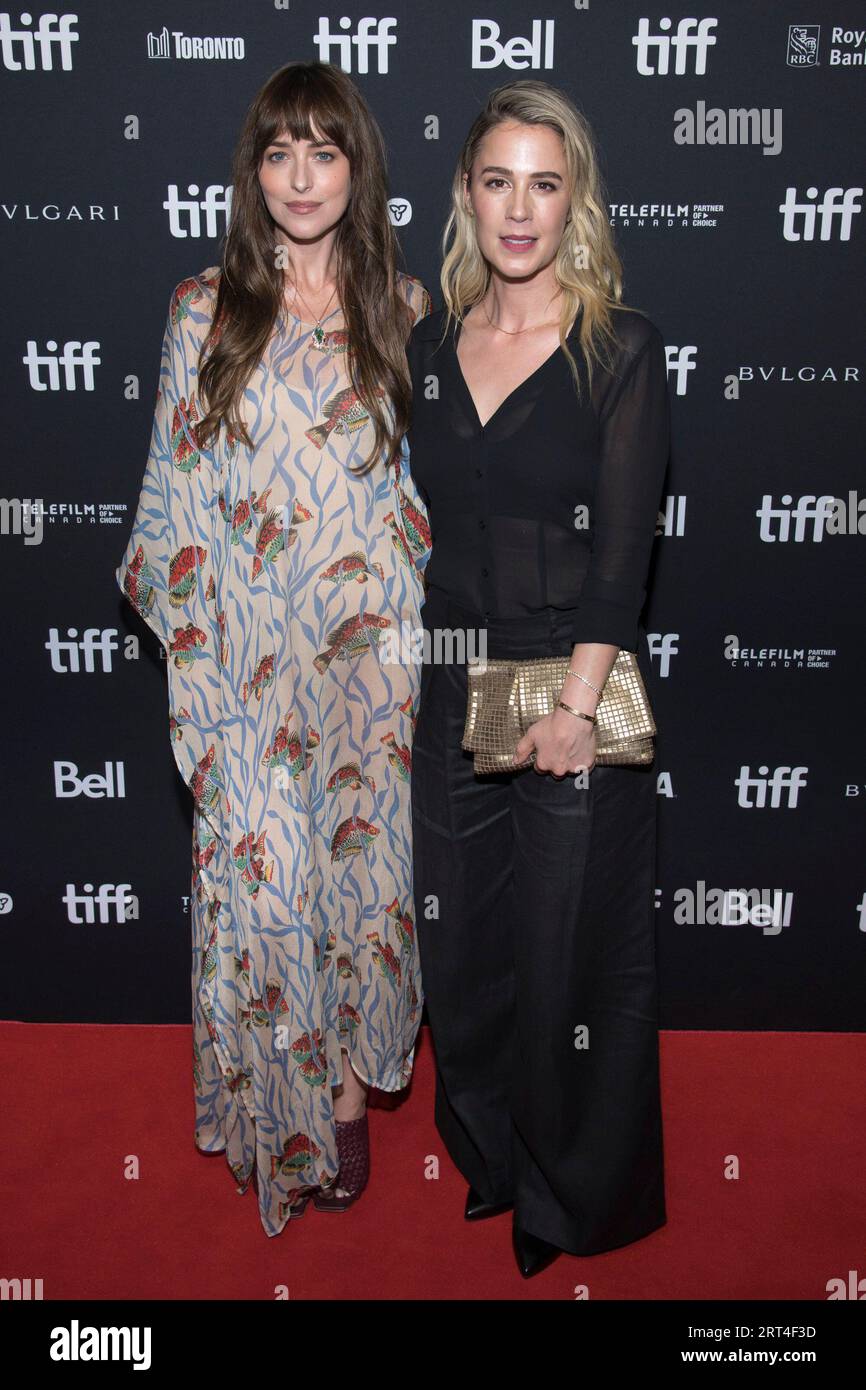 Toronto, Canada. 10th Sep, 2023. Dakota Johnson (L) and Christy Hall (R ...
