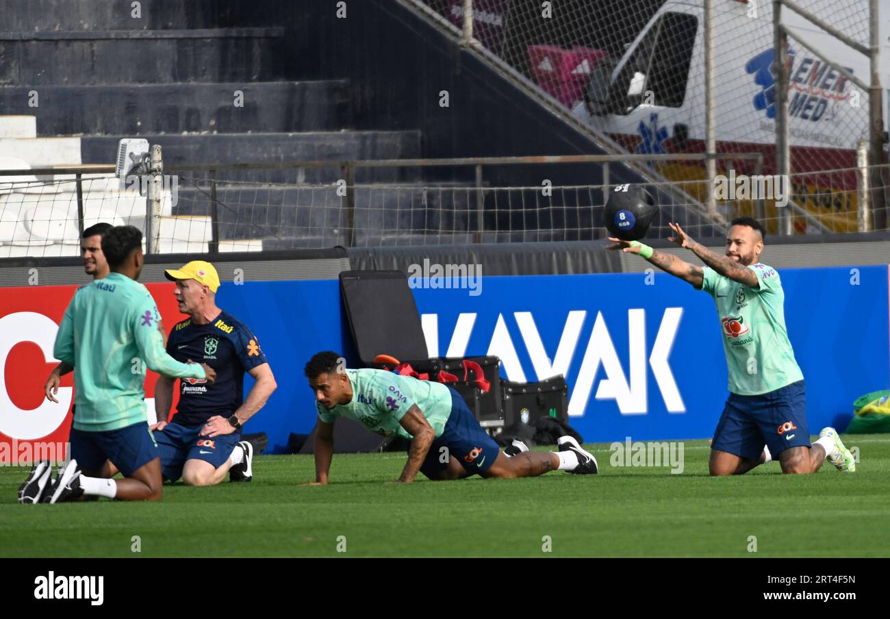 Lima -Peru, September 10, 2023, Brazilian football team player Neymar ...