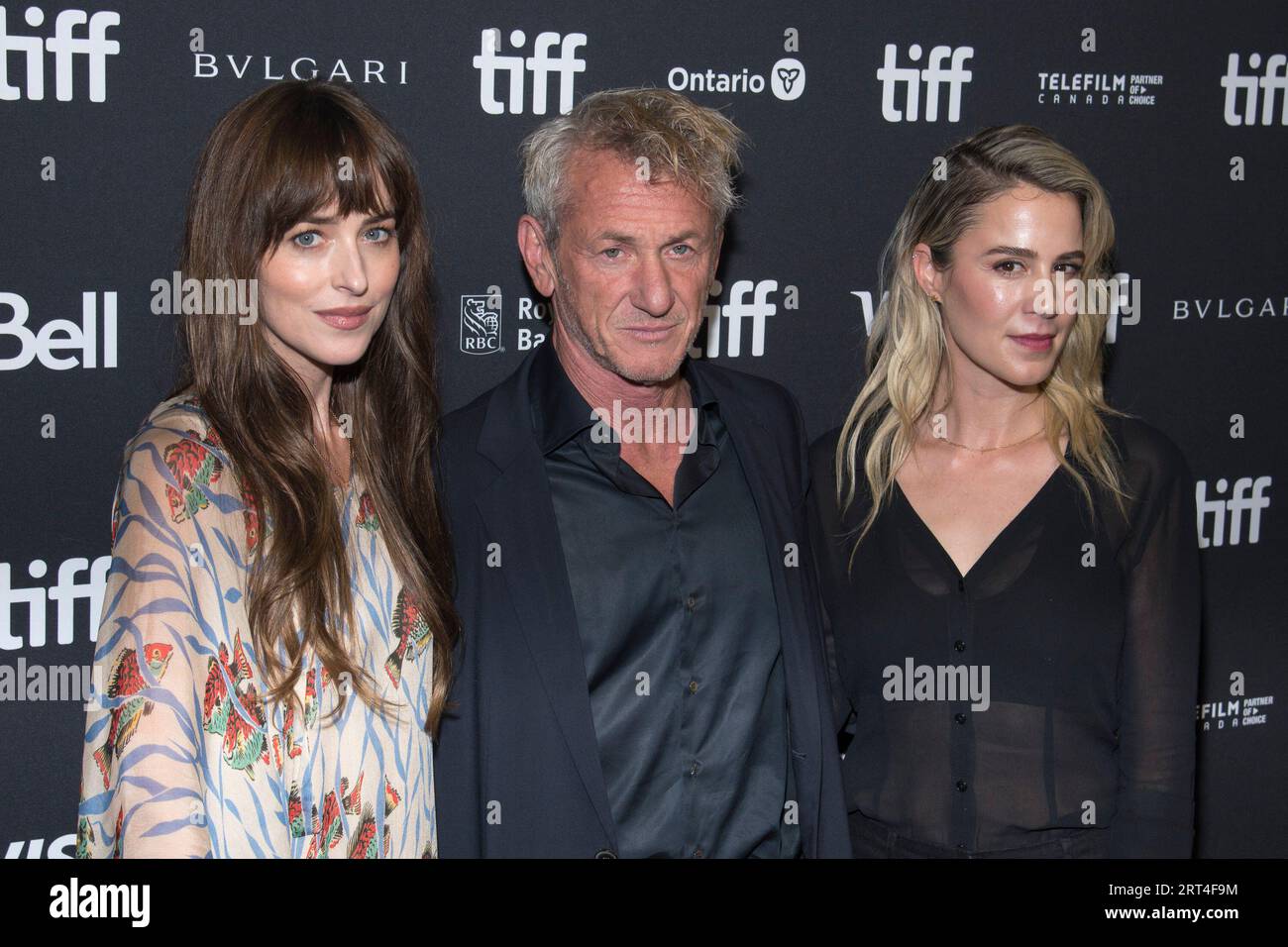 Toronto, Canada. 10th Sep, 2023. Dakota Johnson (L), Sean Penn (C), and ...