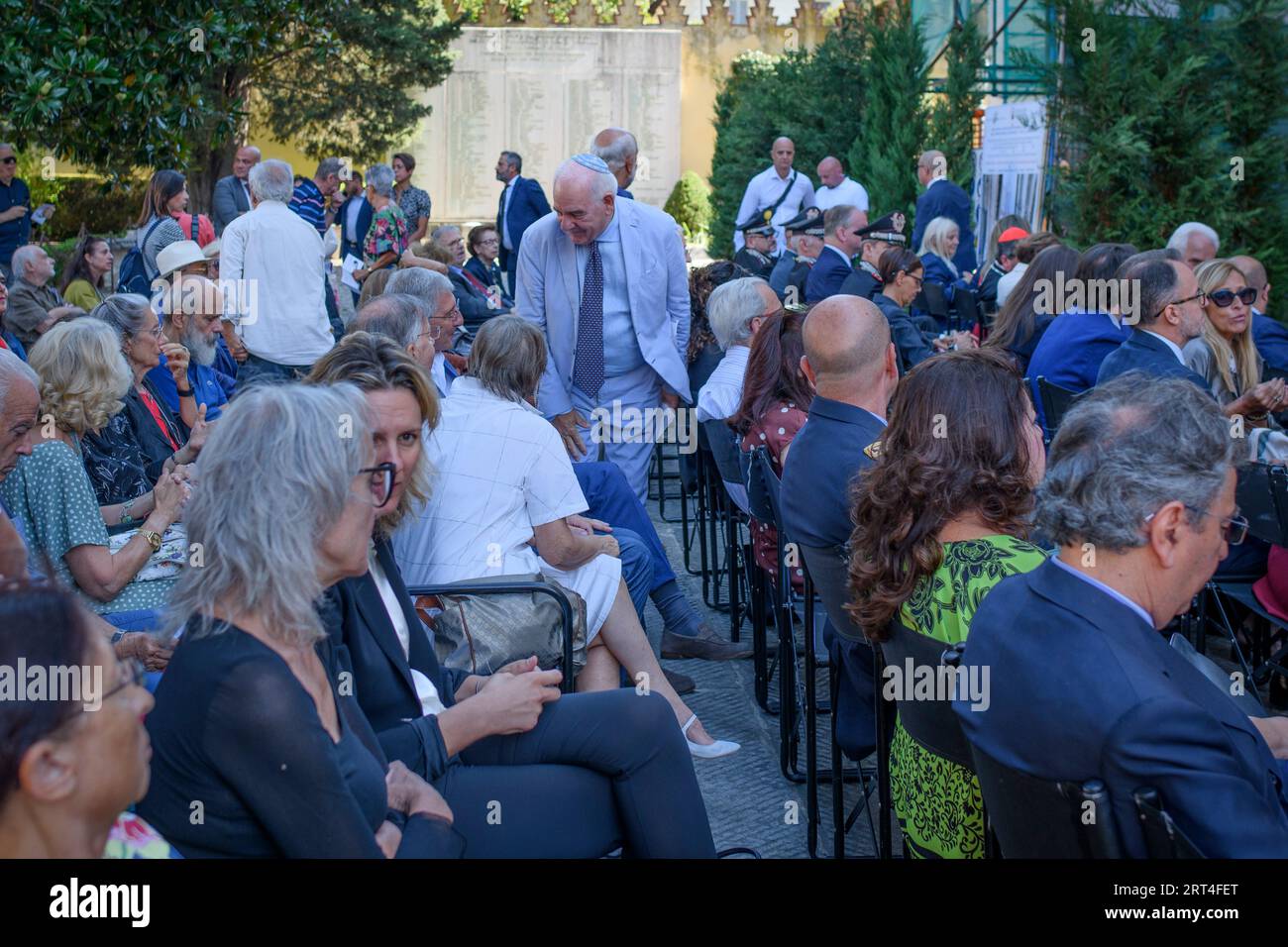 Florence, Italy. 10th Sep, 2023. Citizens and members of the Jewish ...
