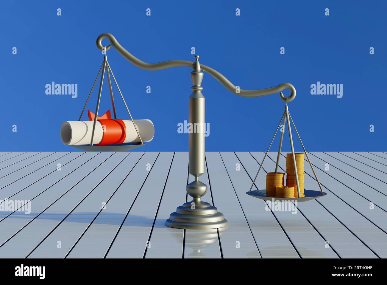 Balanced scales coins hi-res stock photography and images - Alamy