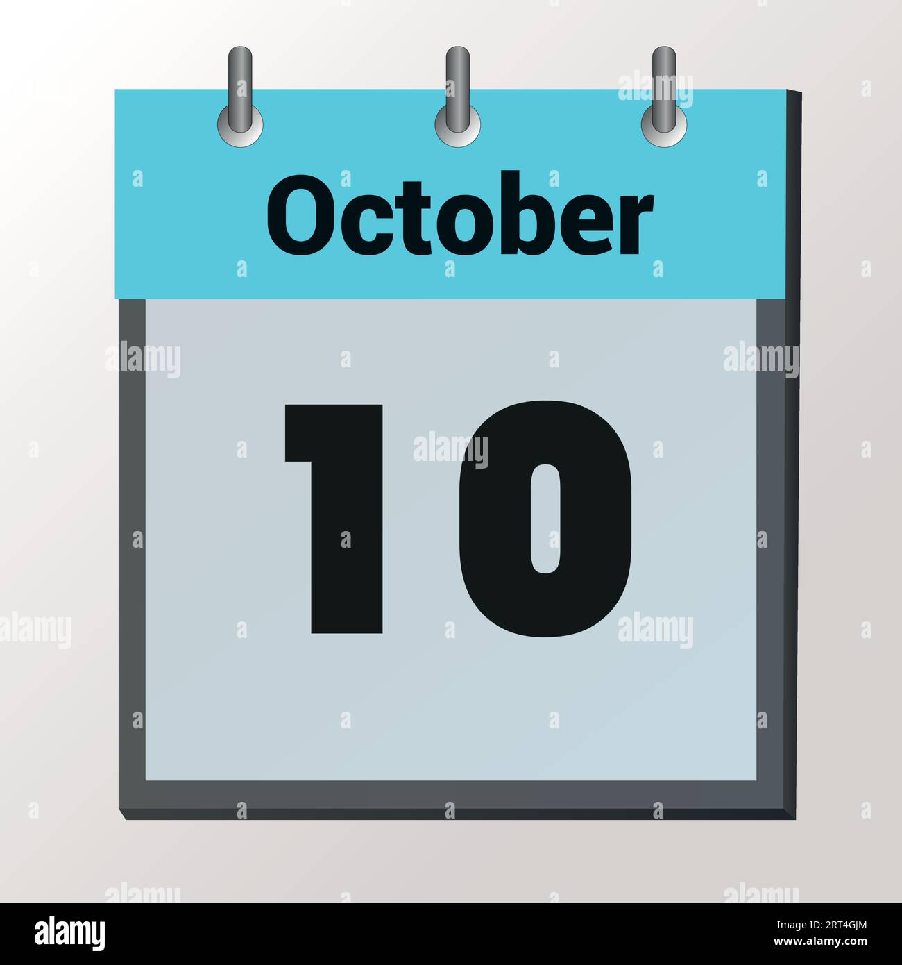 day on the calendar, vector image format, October 10 Stock Vector Image ...