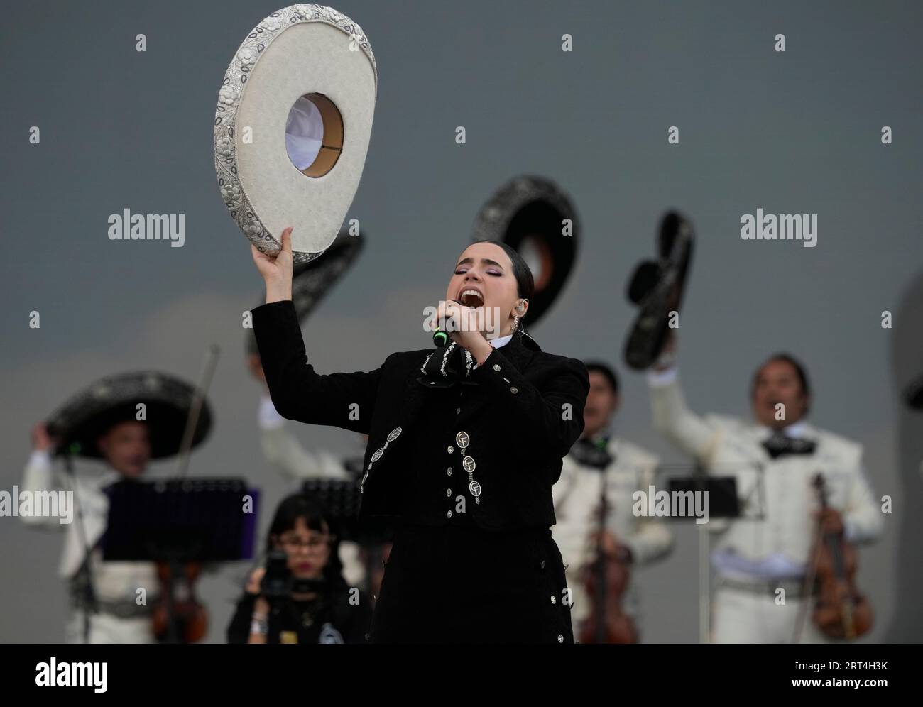 Mexican singer Camila Fernandez performs during the second day of the ...