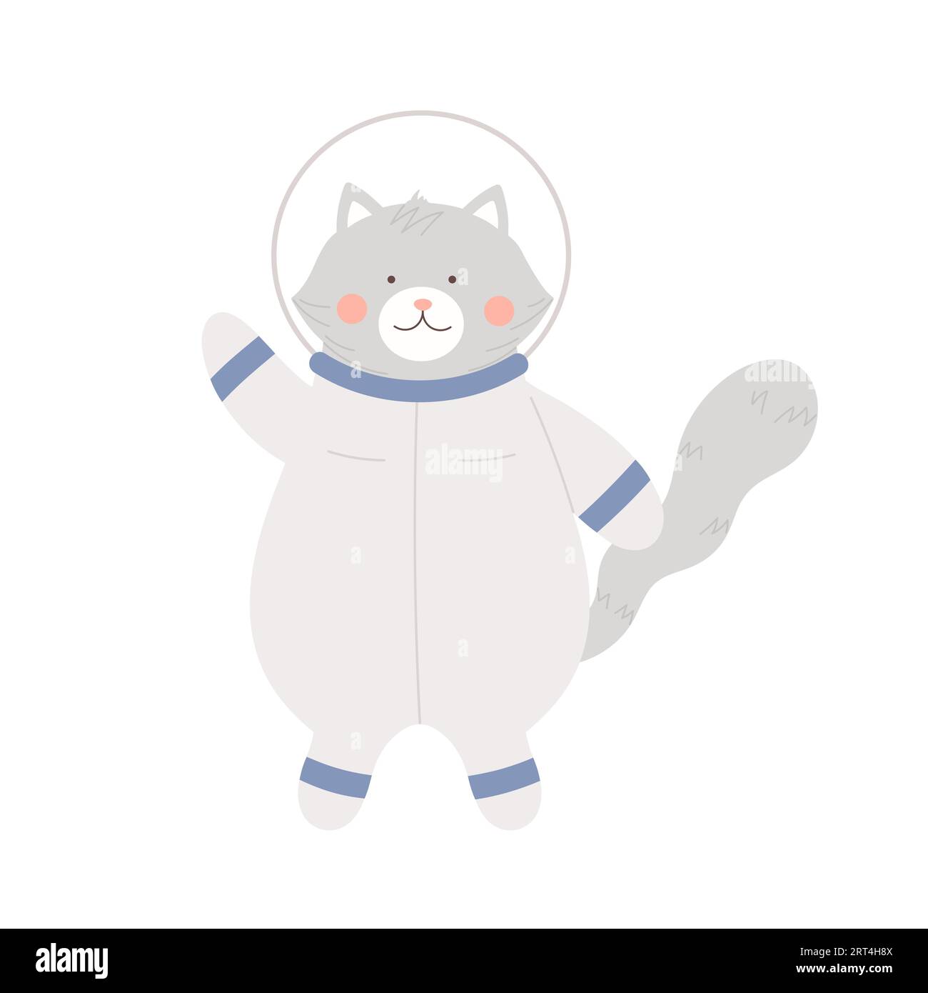 Cute cat in astronaut costume. Kitten cosmonaut exploring universe ...