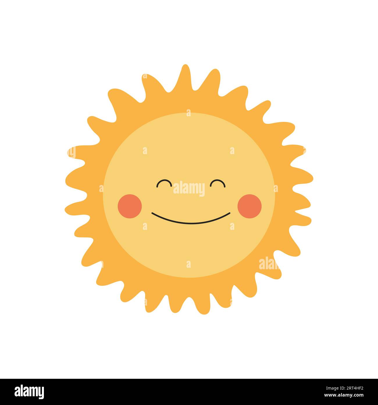 Cute smiling shining sun. Childish solar system and planets, astronomy ...