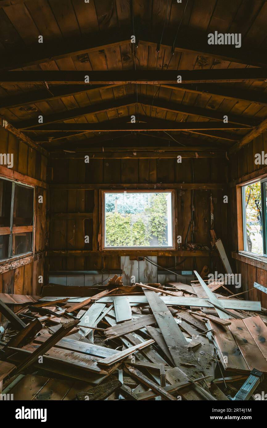 The beautiful chaotic mess of flipping a house Stock Photo - Alamy