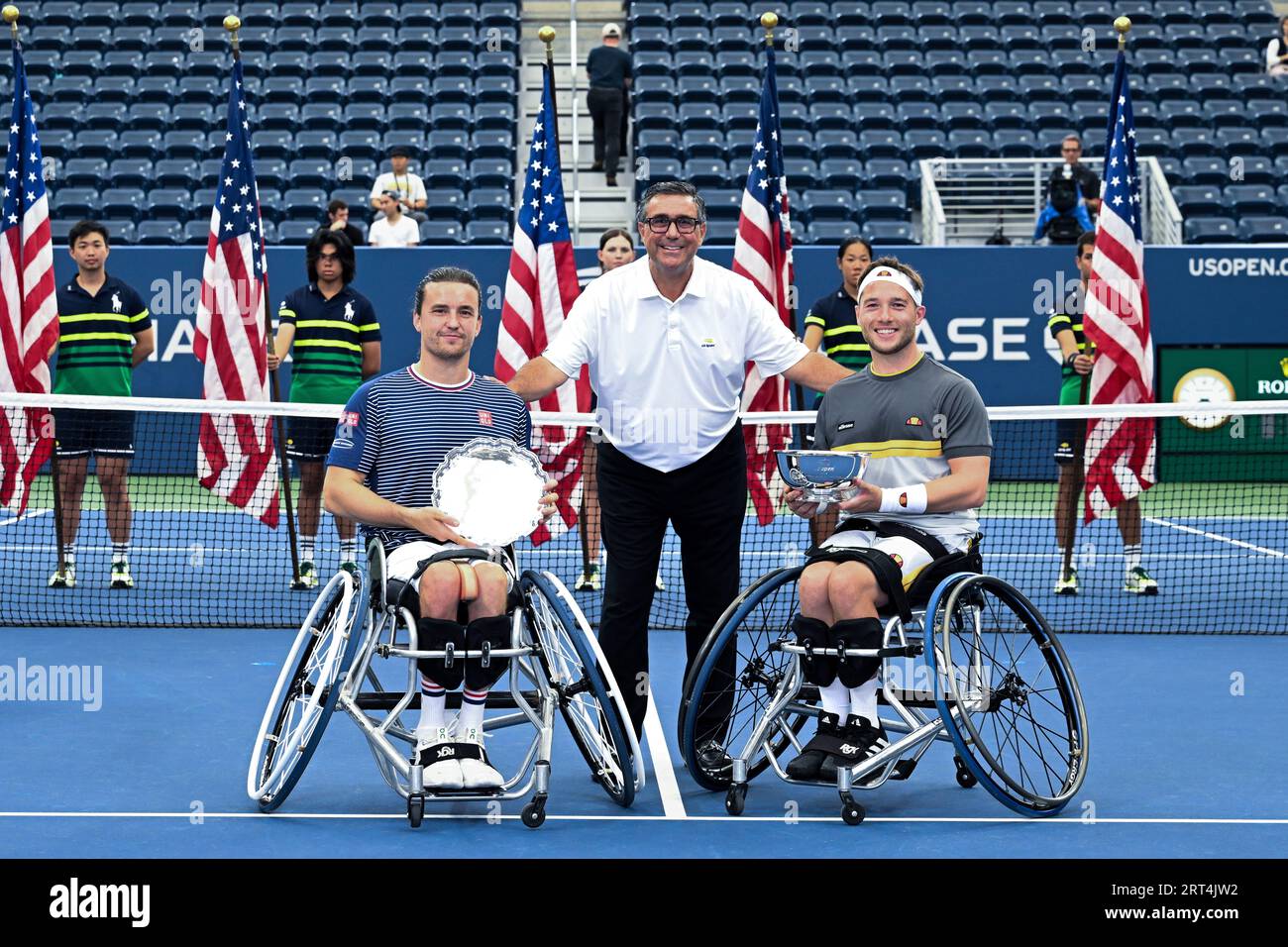 Gordon Reid and Alfie Hewett pose for a photo during trophy ...