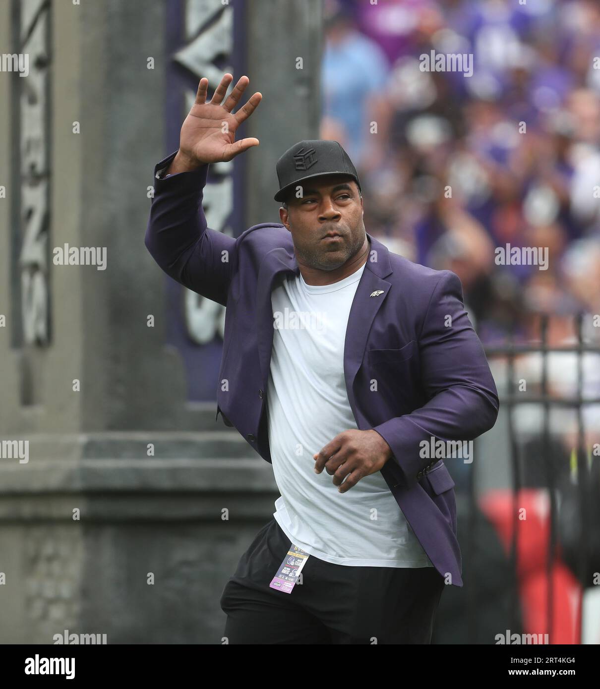 September 10, 2023: Former Baltimore Raven Jamal Lewis is introduced ...