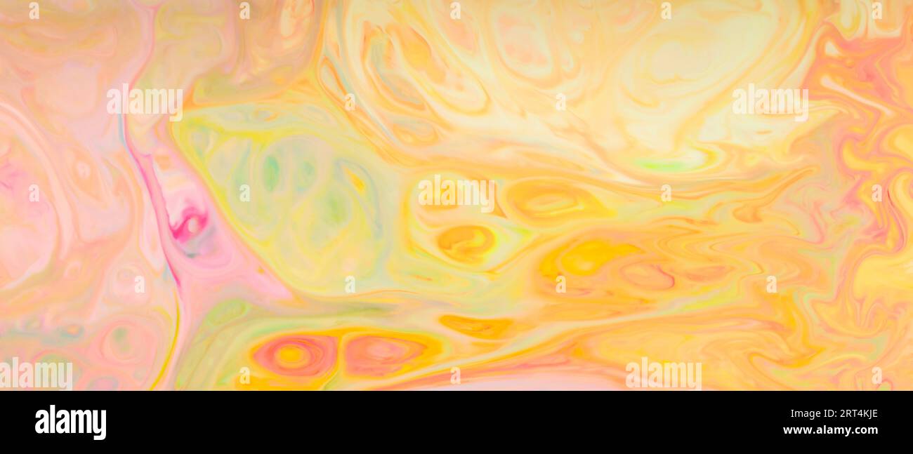 Ink Swirls and Colorful Stains: Fluid Art Fantasy on Blurred Background ...