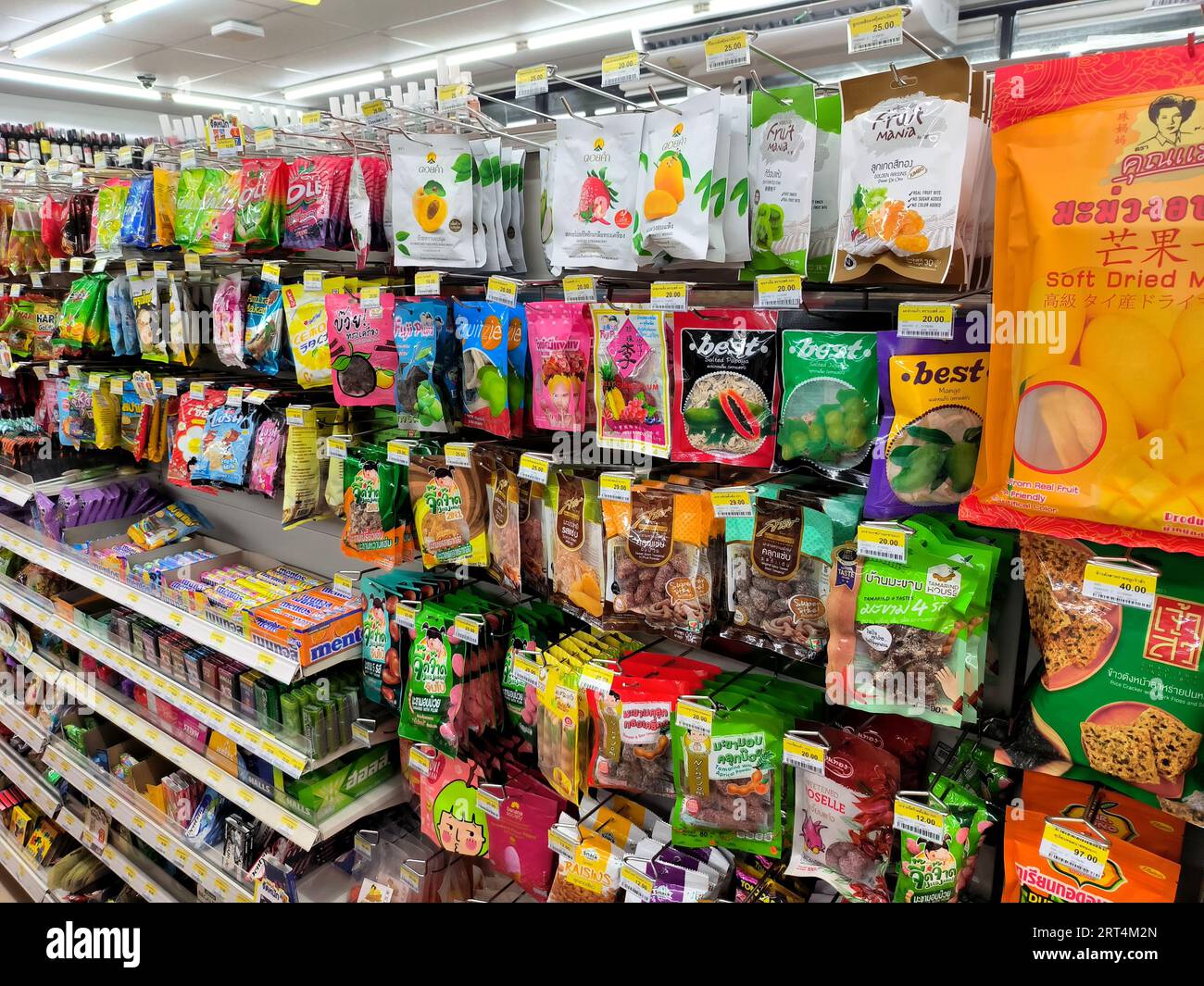 Thailand. Phuket. Seven Eleven grocery store, Knows as 7 Eleven. Dried ...