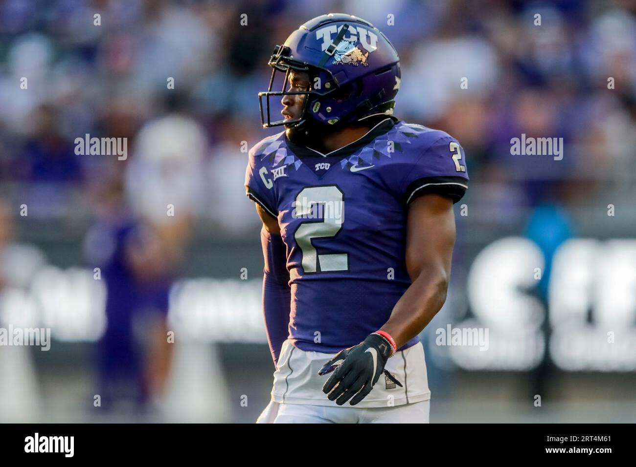 TCU cornerback Josh Newton lines up on defense during the first half an ...