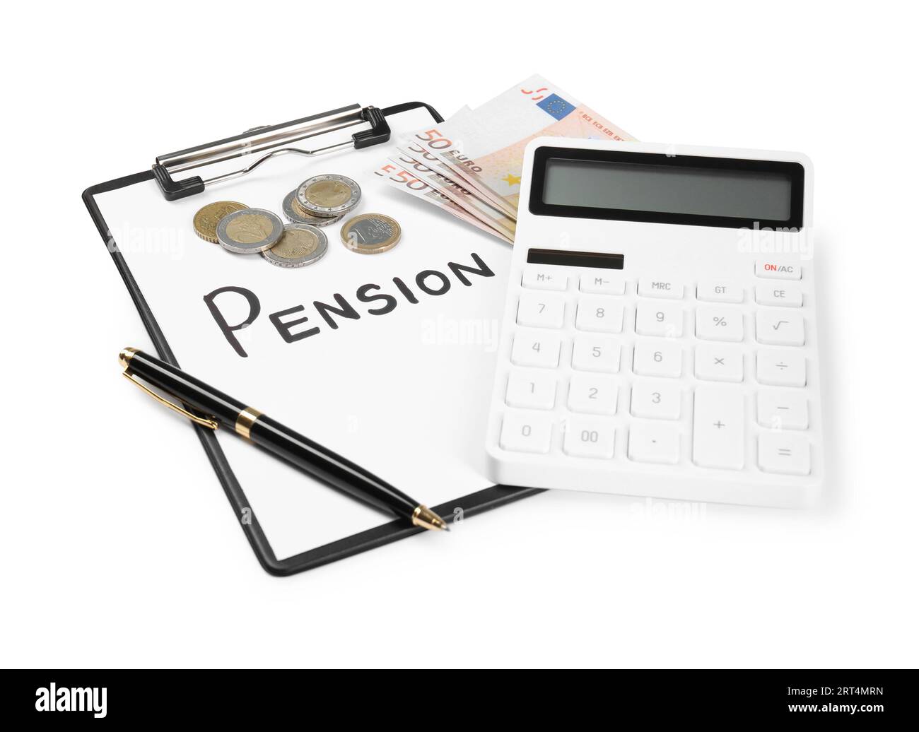 Balance sheet and calculator Cut Out Stock Images & Pictures - Alamy