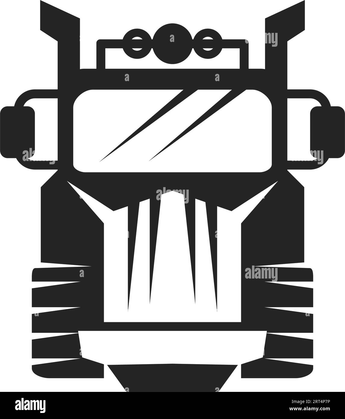 Trucking vector logo design template Black and White Stock Photos ...